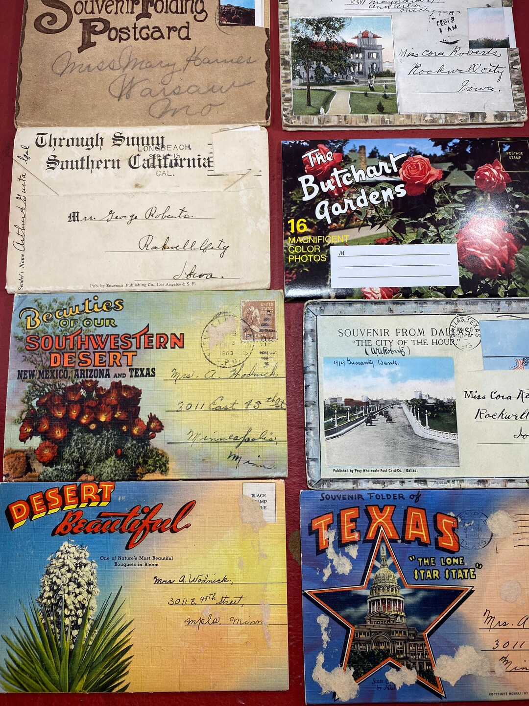 Souvenir Folding Postcards Pueblo Colorado, Texas, Southwest Desert ...