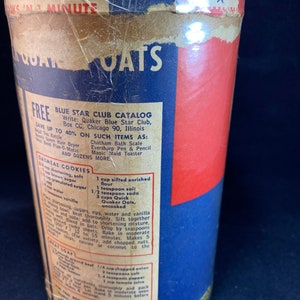 Vintage Quaker Oats Round Cardboard Box 1 Lb. - Etsy
