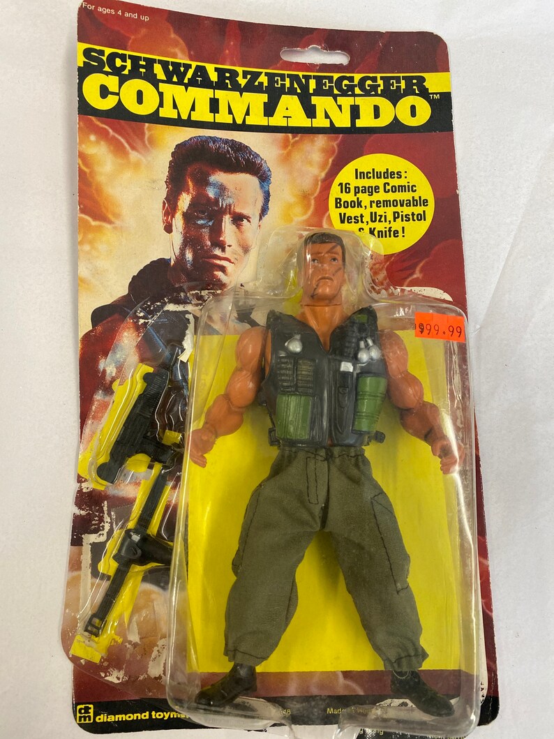 Arnold Schwarzenegger Commando Action Figure by Diamond Toy - Etsy