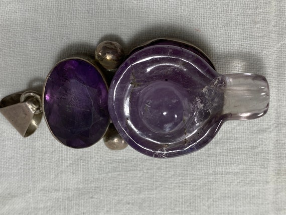 Carved Amethyst Shivling Shiva Lingam Pendant Set In … - Gem