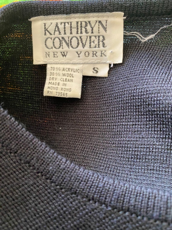 Kathryn Conover New York Black 1980's Shoulder Padded… - Gem