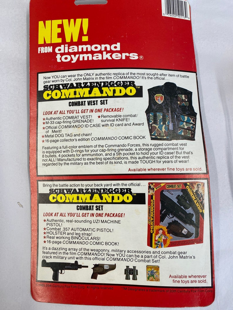 Arnold Schwarzenegger Commando Action Figure by Diamond Toy - Etsy