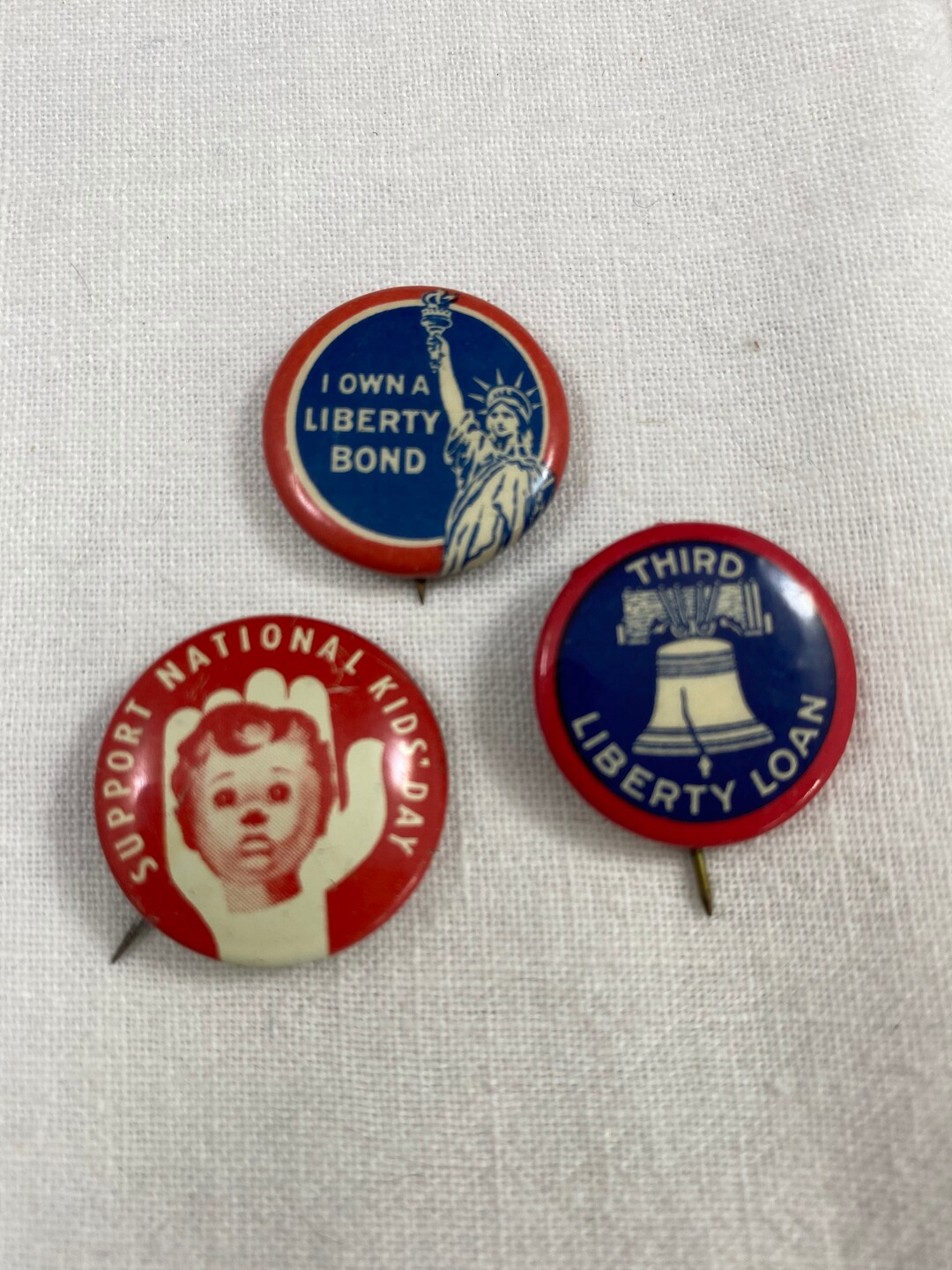 3 Vintage 1950's Pinback Buttons Liberty Loan, Liberty Bond, National ...