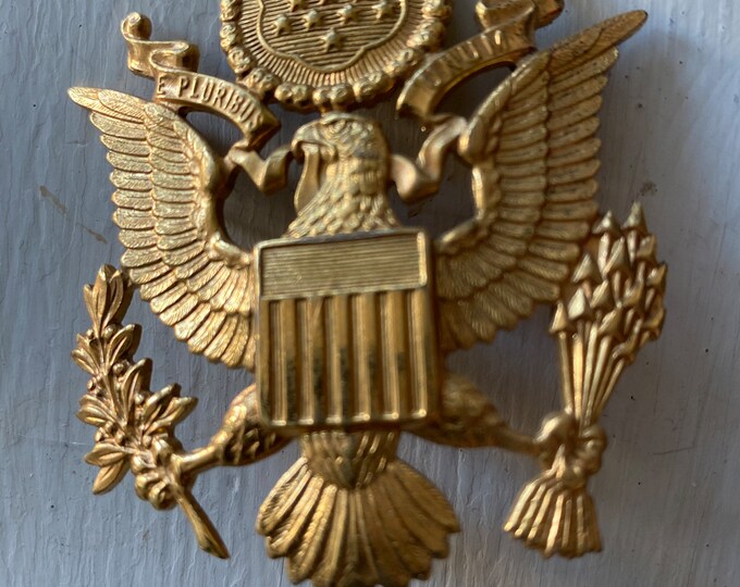 WWII U.S. Military Army Enlisted Screw Back Cap Eagle Badge Pin. - Etsy