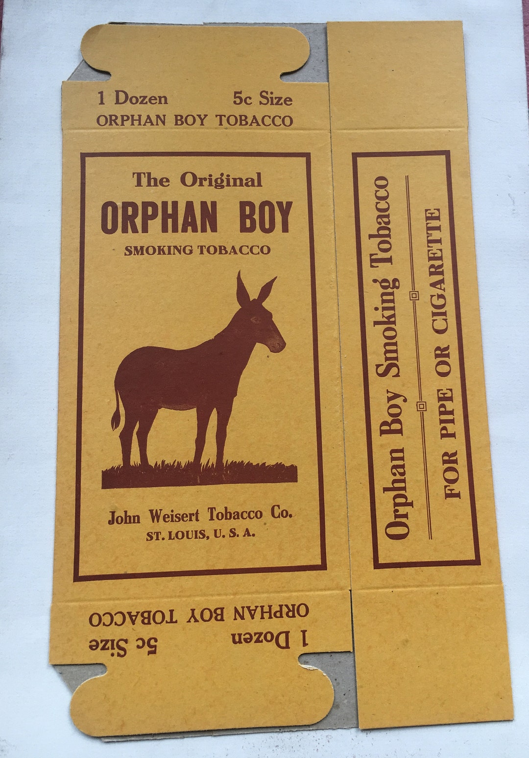 Orphan Boy Smoking Tobacco Unused Box - Etsy