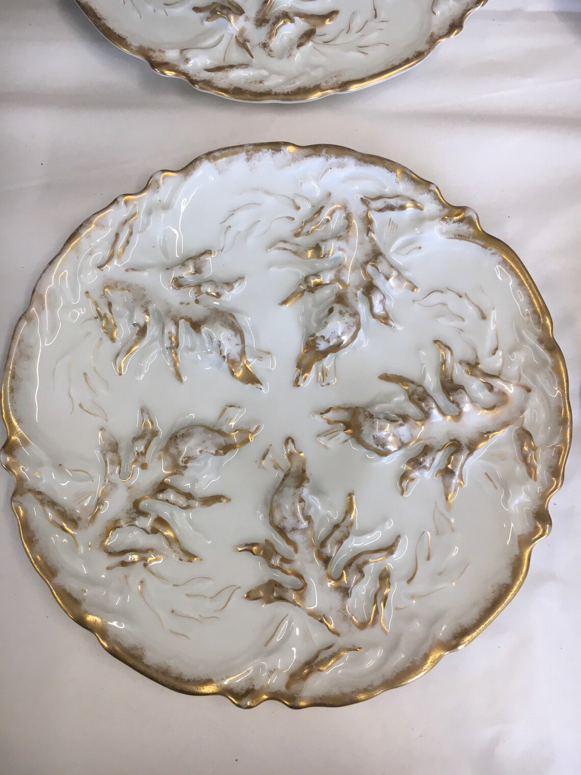 12 Theodore Haviland Gilt Oyster Plates Limoges - Etsy