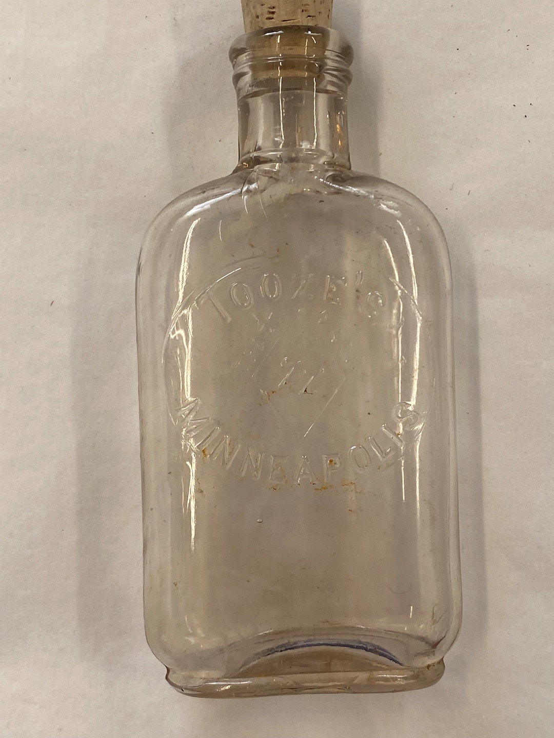 Antique Glass Tooze’s Trade Mark Minneapolis Whiskey Bottle Flask - Etsy
