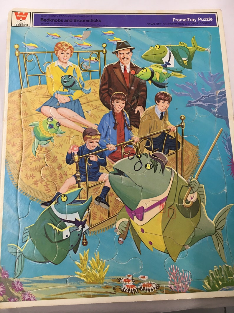 Bed Knobs and Broomsticks Frame Tray Puzzle - Etsy