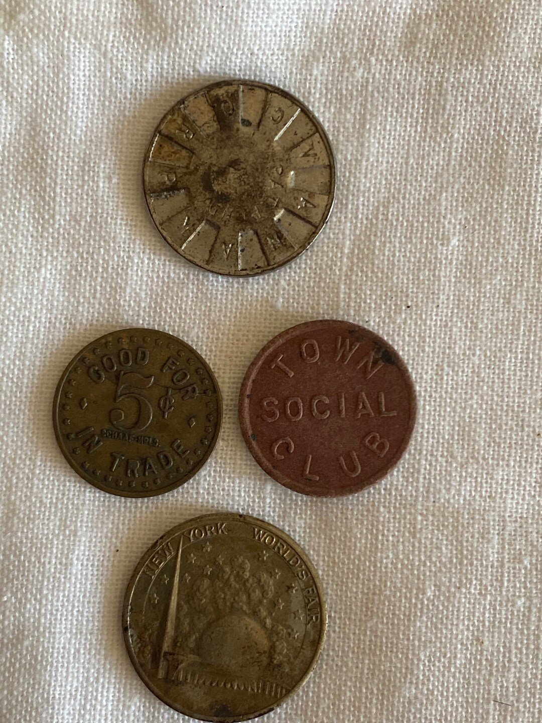 New York World's Fair -token Blossom Tavern Liquor Store 5 Cent Tokens ...