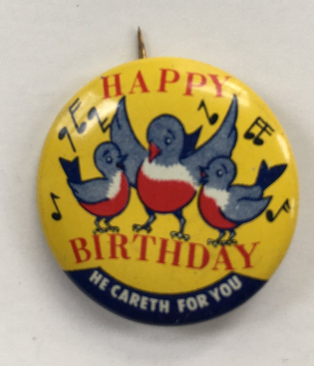 Joyeux anniversaire Bluebird Badge - Etsy France