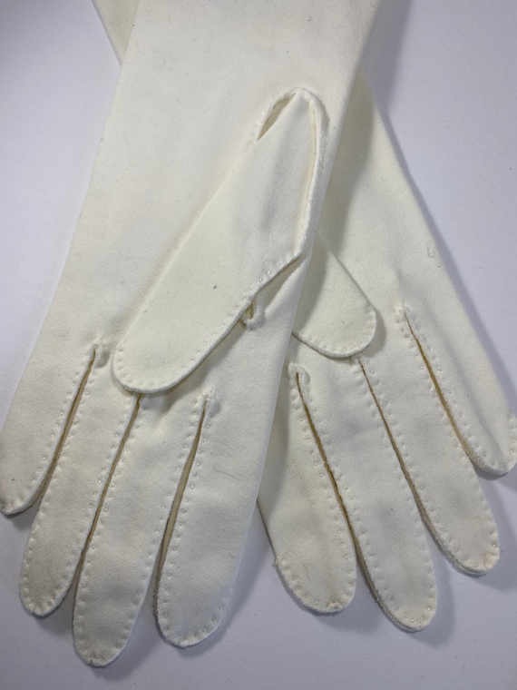 Long White Opera Gloves - Gem