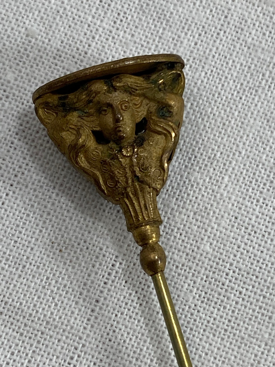 Antique Repoussé Gold Filled Hat Pin Art Nouveau Woman - Etsy
