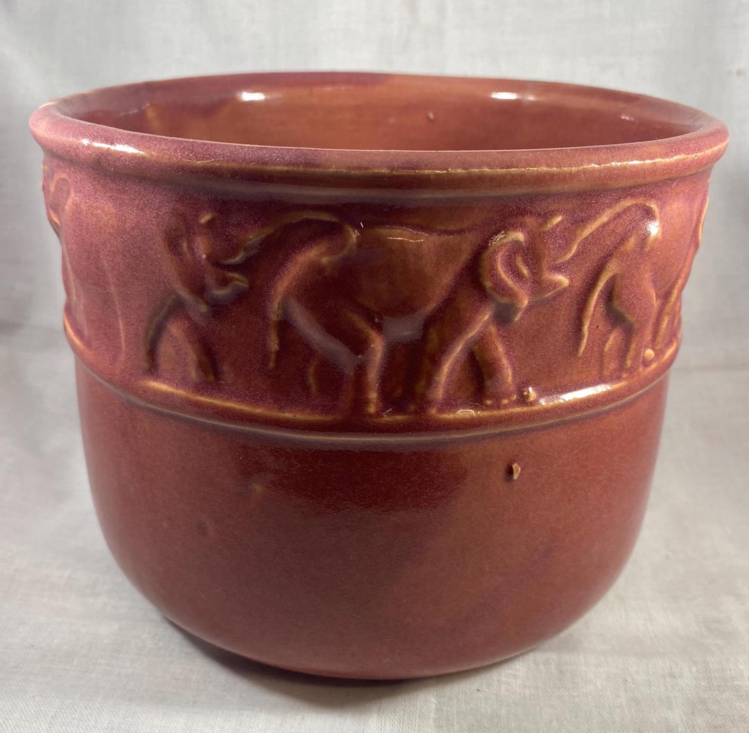 Hull Planter Old Hull Planter With Circus Elephants - Etsy