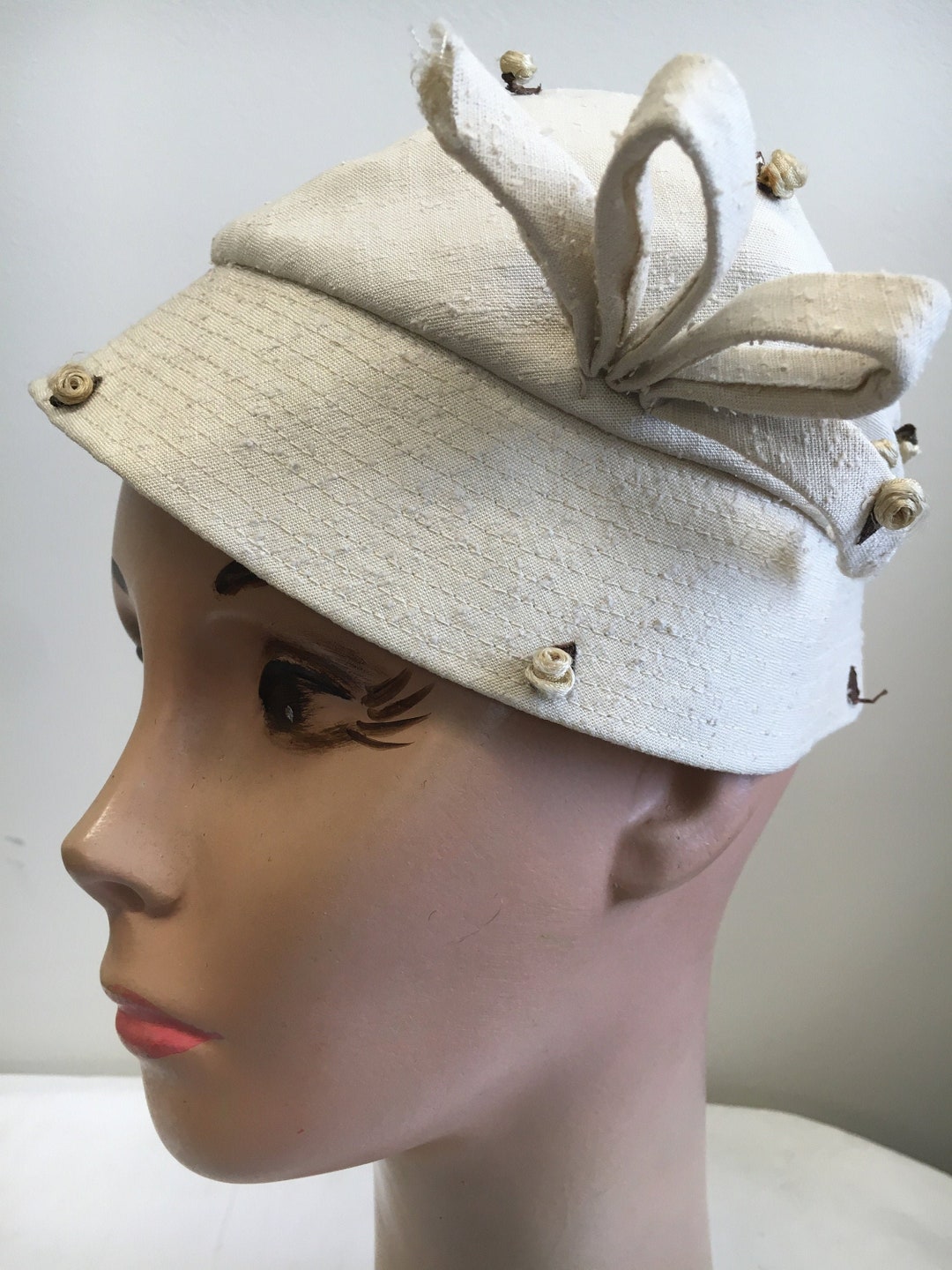Simple Beige Cotton Hat - Etsy