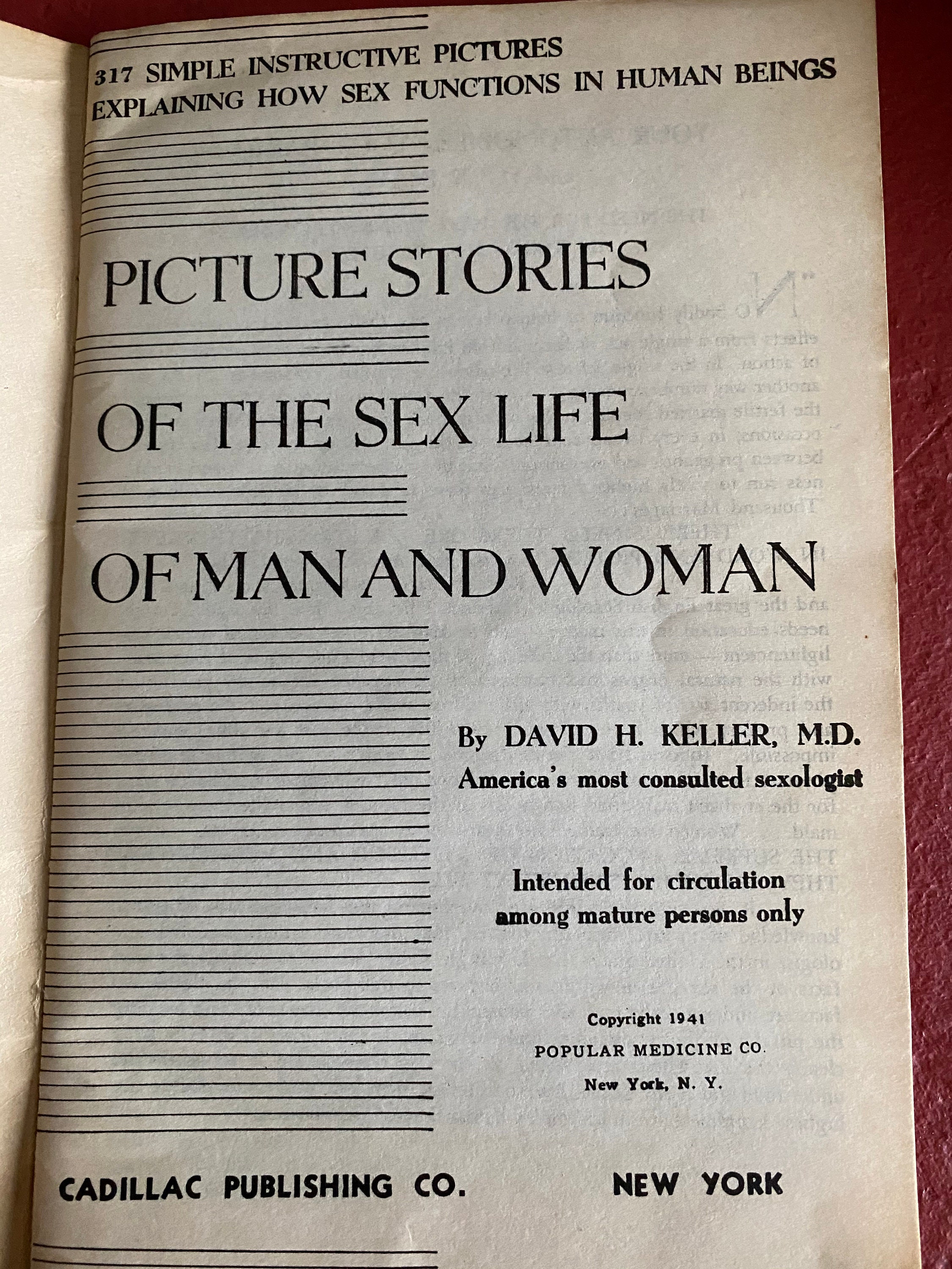 Picture Stories Of The Sex Life Of Man And Woman By Dr David Etsy