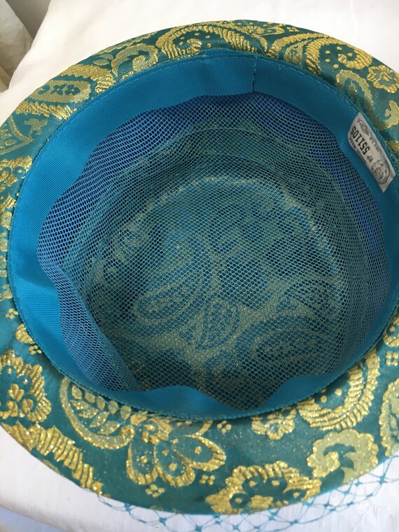 Vintage Brocade Paisley Hat - Gem