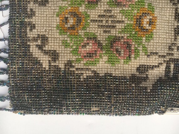 Beaded Victorian Floral Handbag - Gem