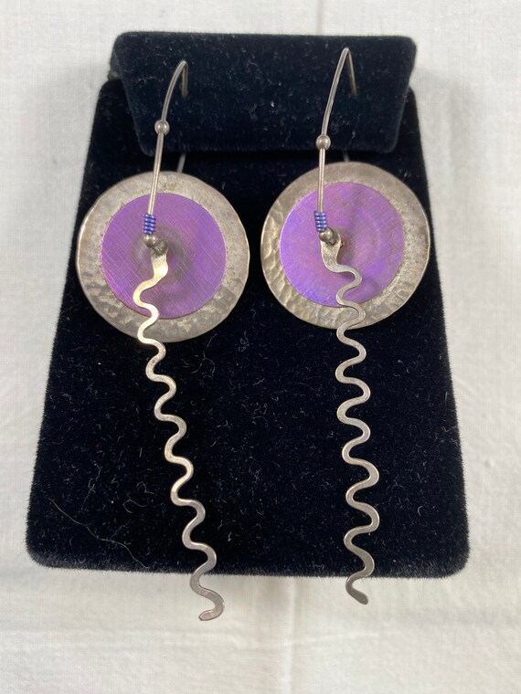 Titanium And Sterling Silver Avant Garde Artist Made Gem Titanium And Sterling Silver Avant Garde Artist Made Gem