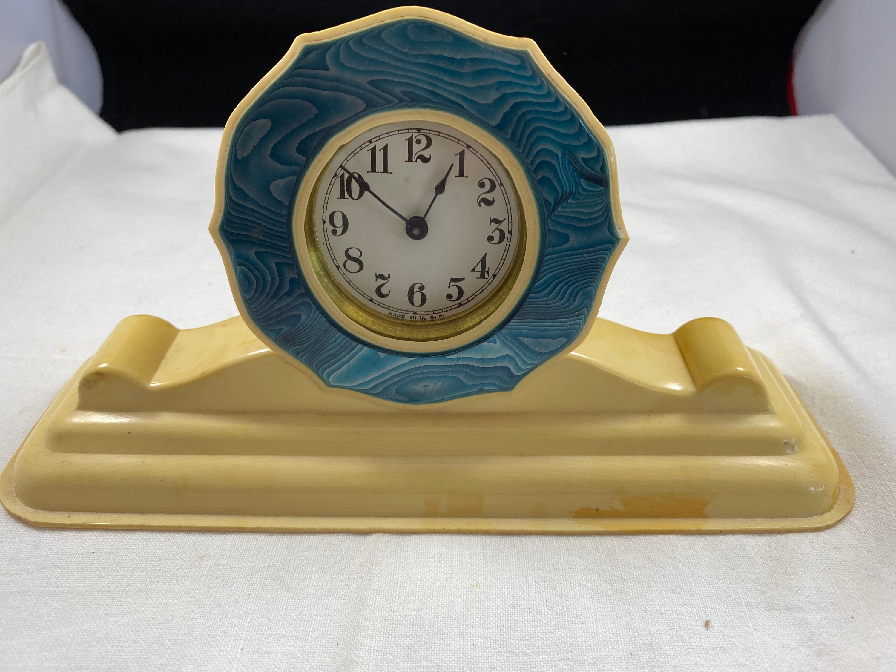Wilcox Celluloid French Ivory Vanity Clock - Etsy UK