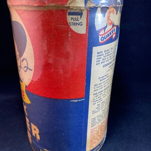 Vintage Quaker Oats Round Cardboard Box 1 Lb. - Etsy