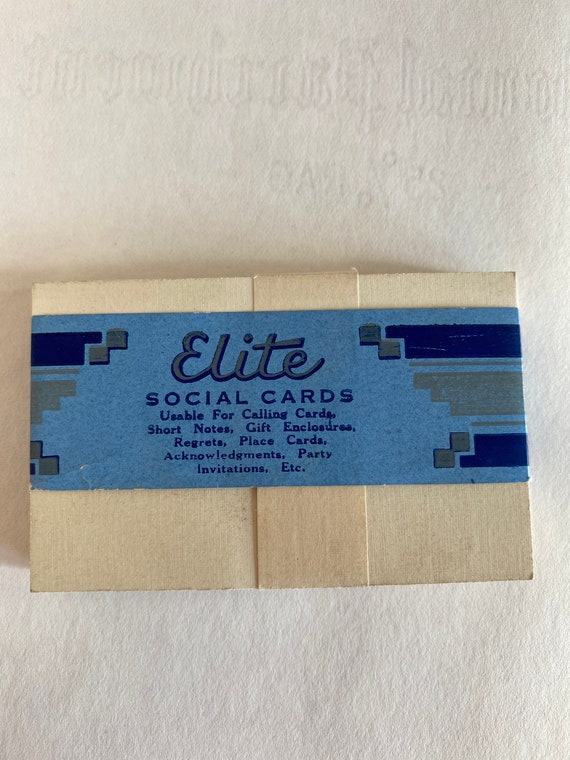 Vintage Elite Victorian Social Calling Cards Blank | Etsy