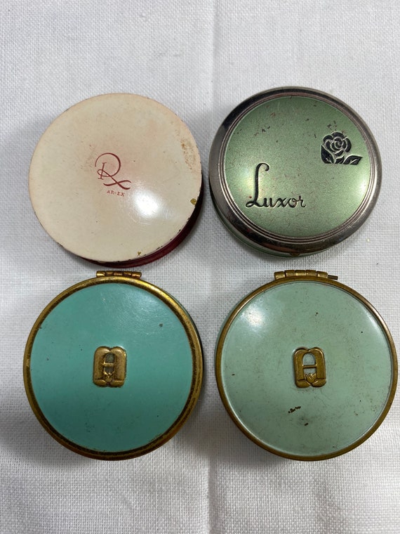 Antique Avon Sample Rouge Compact 30s Brass Mini Cosm… - Gem