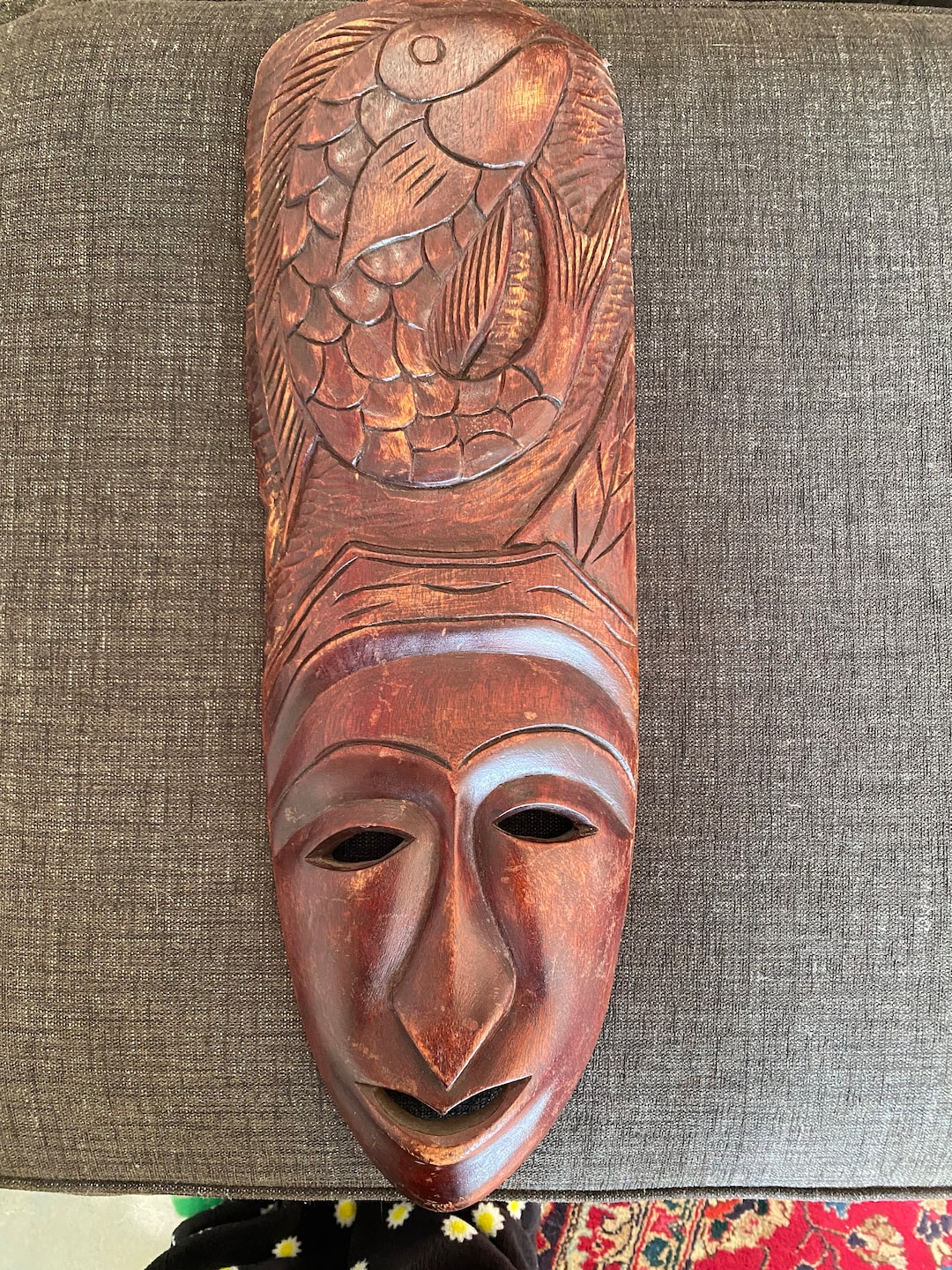 Large African Wooden Mask - Etsy