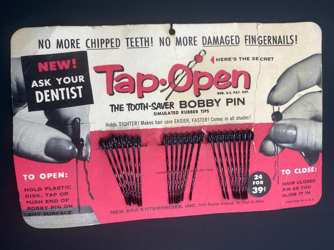 Bobby Pins Tap Open the Tooth Saving Bobby Pin Hairpin Original Paper ...