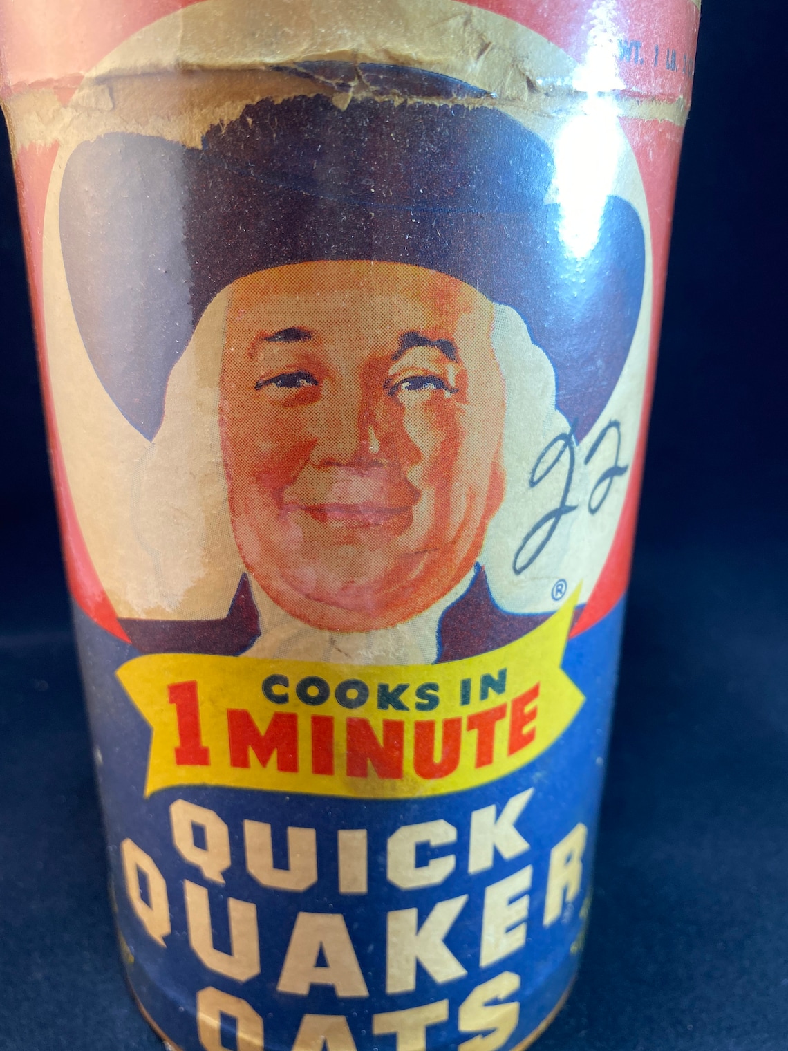 Vintage Quaker Oats Round Cardboard Box 1 Lb. | Etsy