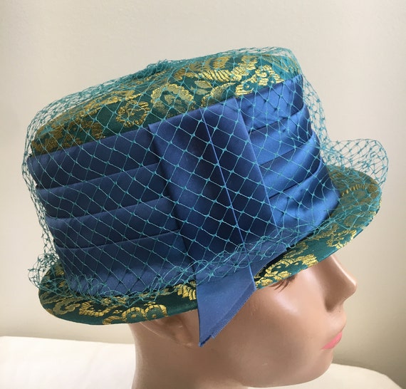 Vintage Brocade Paisley Hat - Gem