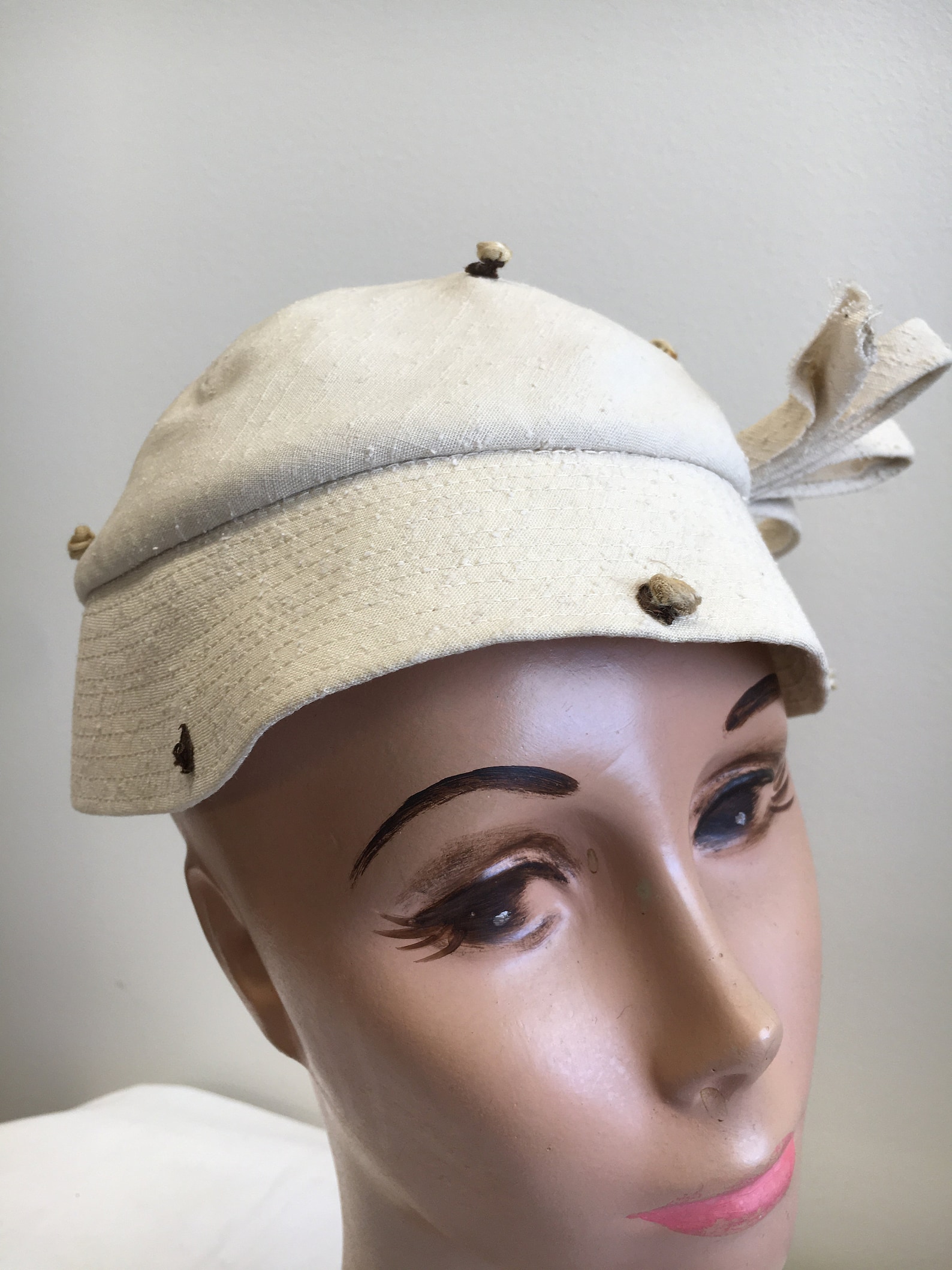 Simple Beige Cotton Hat - Etsy