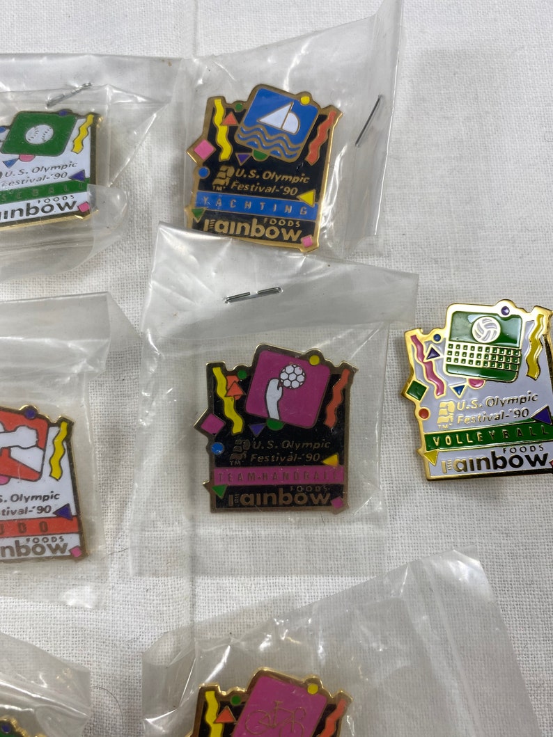 US Olympics 1990 Rainbow Foods Pins Set of 10 | Etsy
