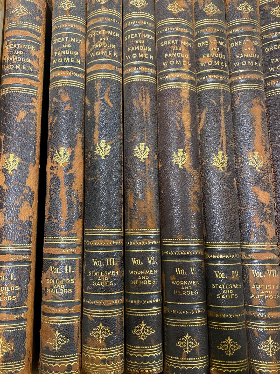 Great Men and Famous Women 1894 Leather Bound Book Set of 8 - Etsy