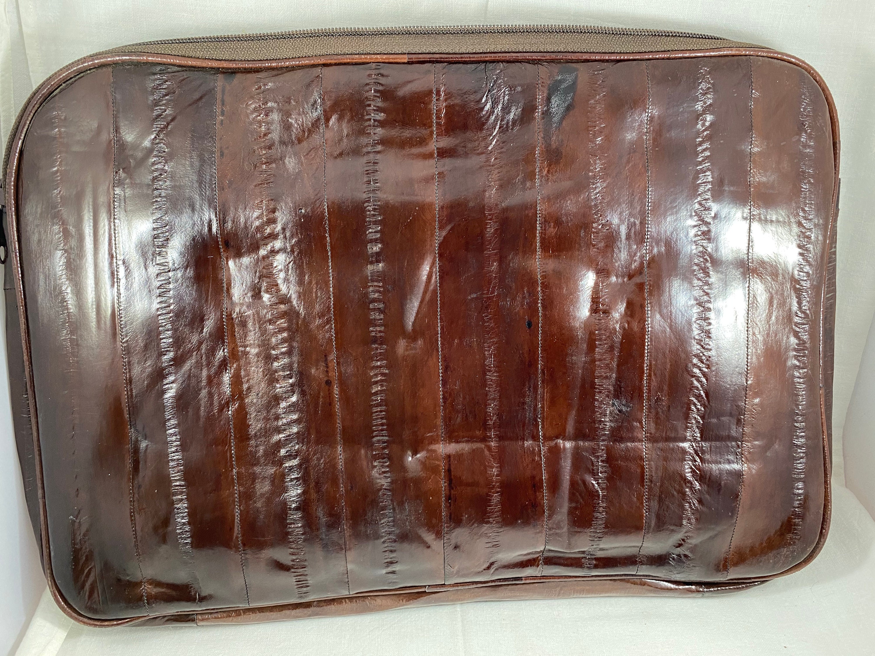 Eel Skin Laptop Tablet Case or Portfolio Brown or Burgundy - Etsy