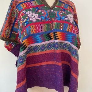 Guatemalan Mayan Huipil Hand Woven Poncho Unisex - Etsy