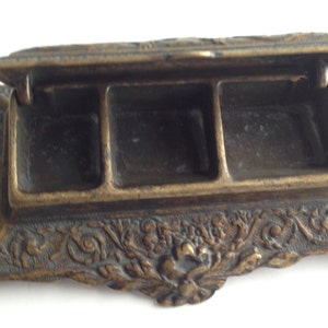 Bronze Art Nouveau Stamp Holder Box - Etsy