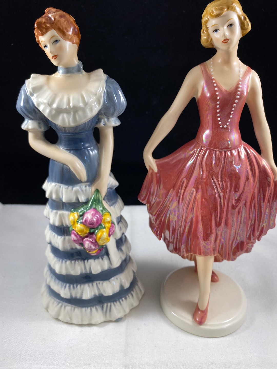 Goebel Germany 1984 Lady Blue and Art Deco Figurines Federation of ...