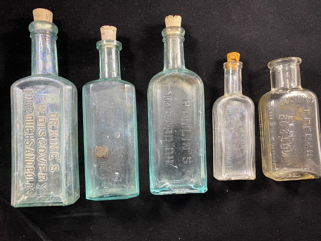 5 Antique Bottles Quackery Medicine Bottles Etc. - Etsy