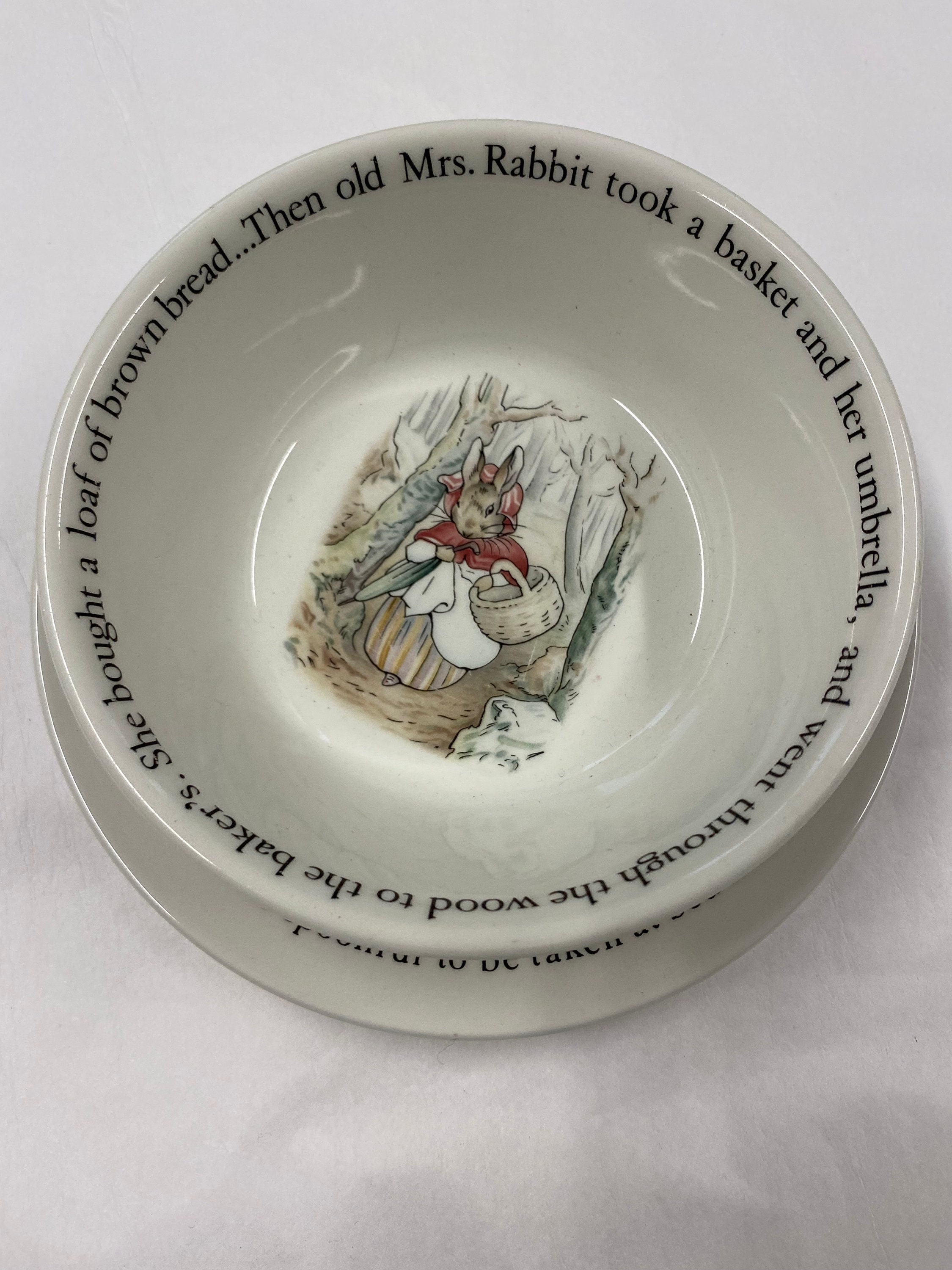 Peter Rabbit by Wedgewood 2 Piece Set Bowl and Cup - Etsy