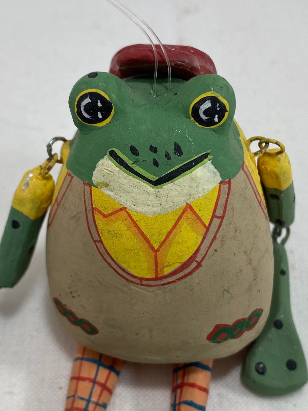 Clay Frog Shelf Sitter Baseball Player - Etsy