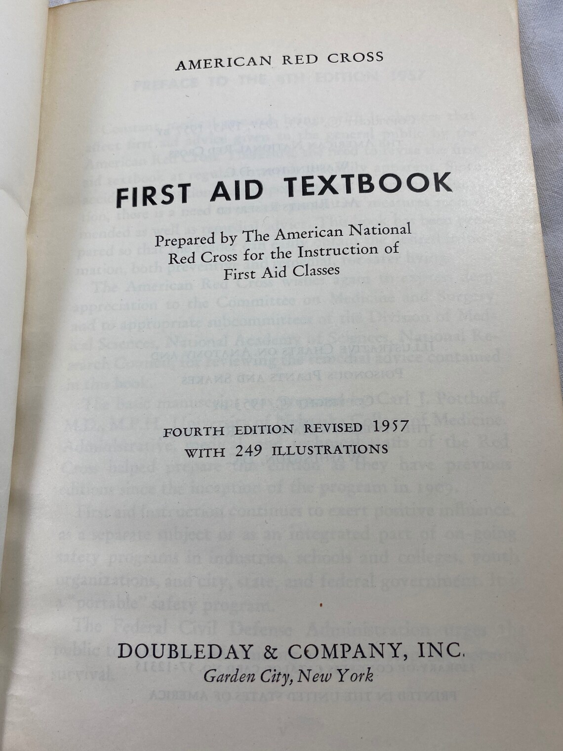 Red Cross First Aid Book 4th Edition 1957 - Etsy