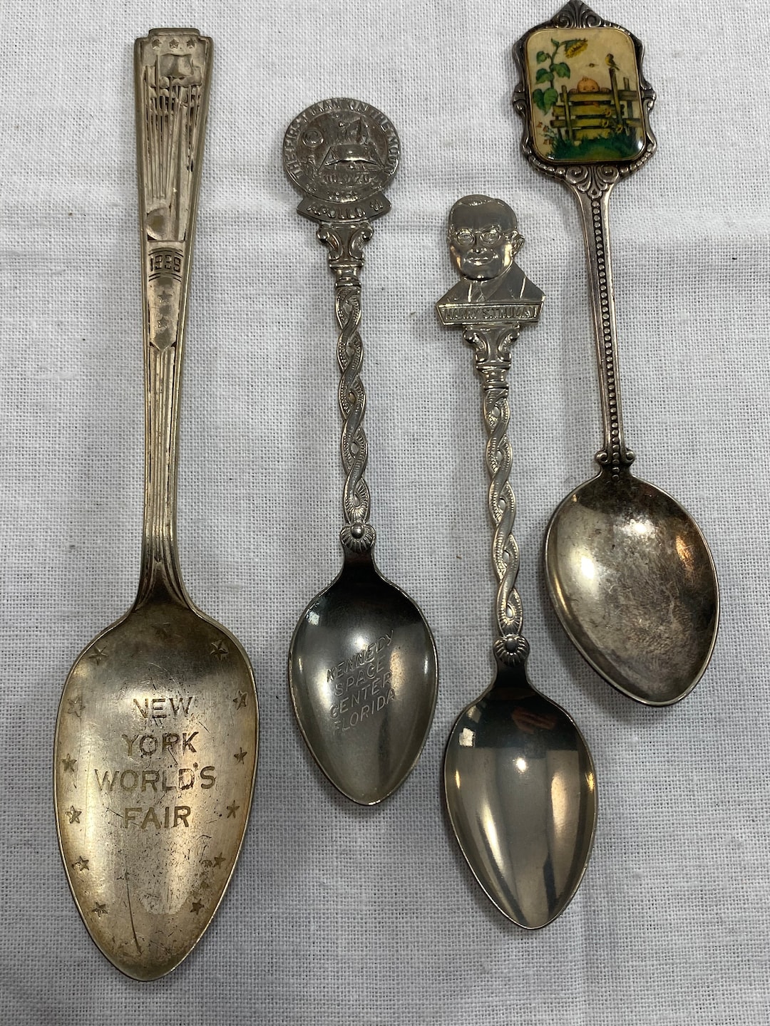 Souvenir Spoons New York Worlds Fair Hummel Apollo 11 Harry Truman Lot ...