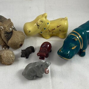 Hippo Collection 8 Vintage Hippos Lomonosov Ceramic and Stone - Etsy
