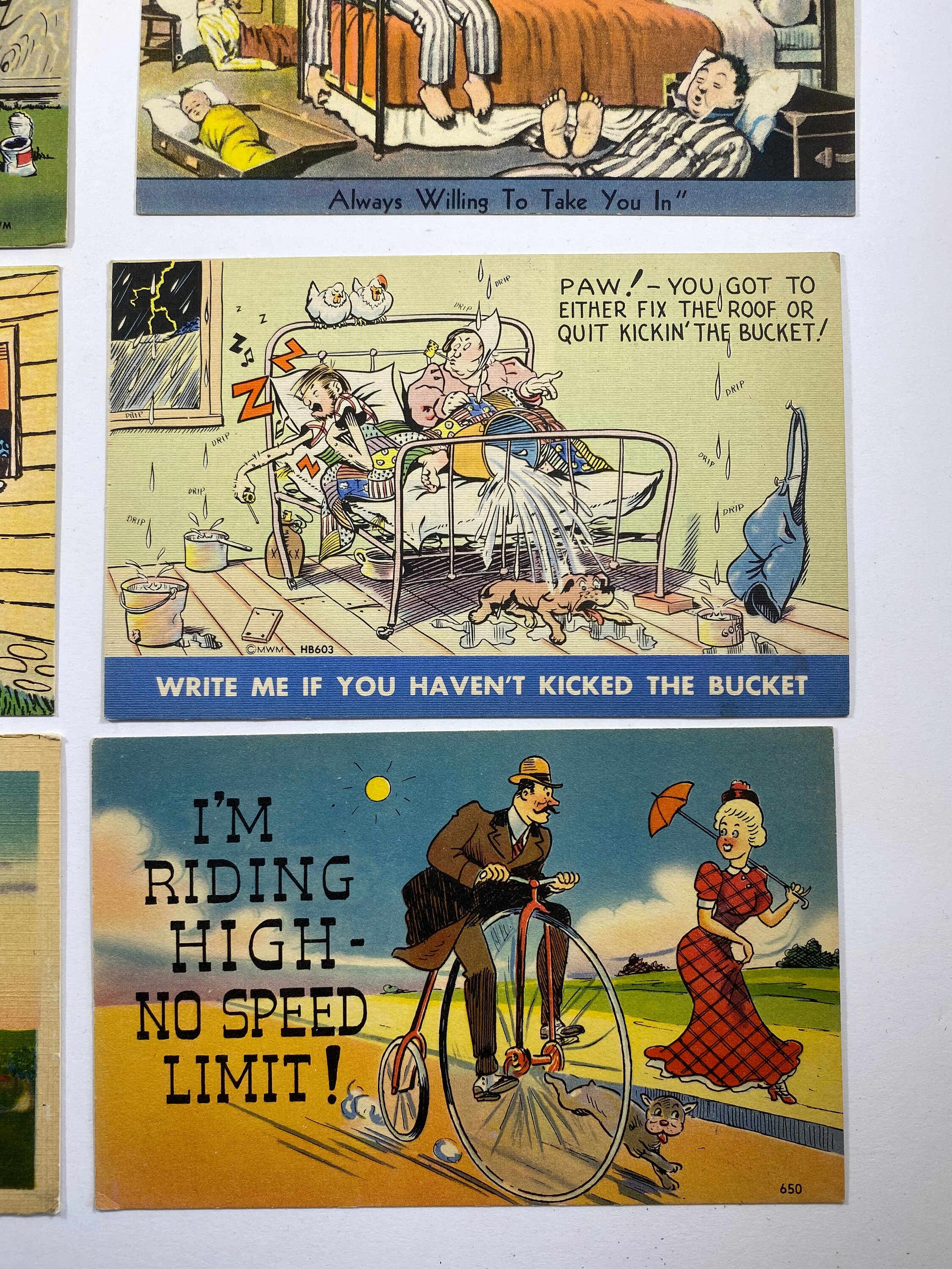 8 Vintage Funny Gag Postcards - Etsy