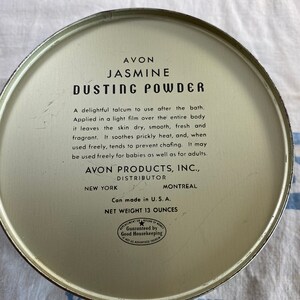 Avon Jasmine Dusting Powder Tin Container Choice - Etsy