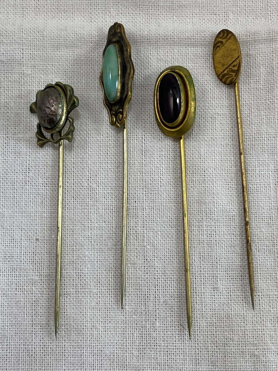 Edwardian Victorian Stick Pins Hat Pins Lot of 4 - Etsy
