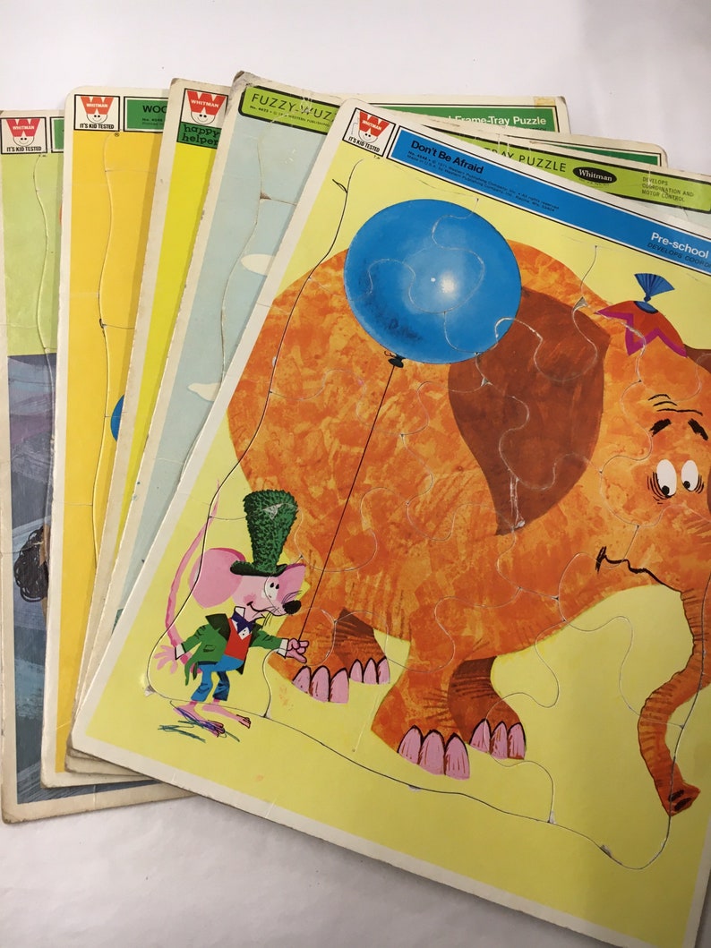 5 Vintage Frame Tray Puzzles. Not Perfect. - Etsy