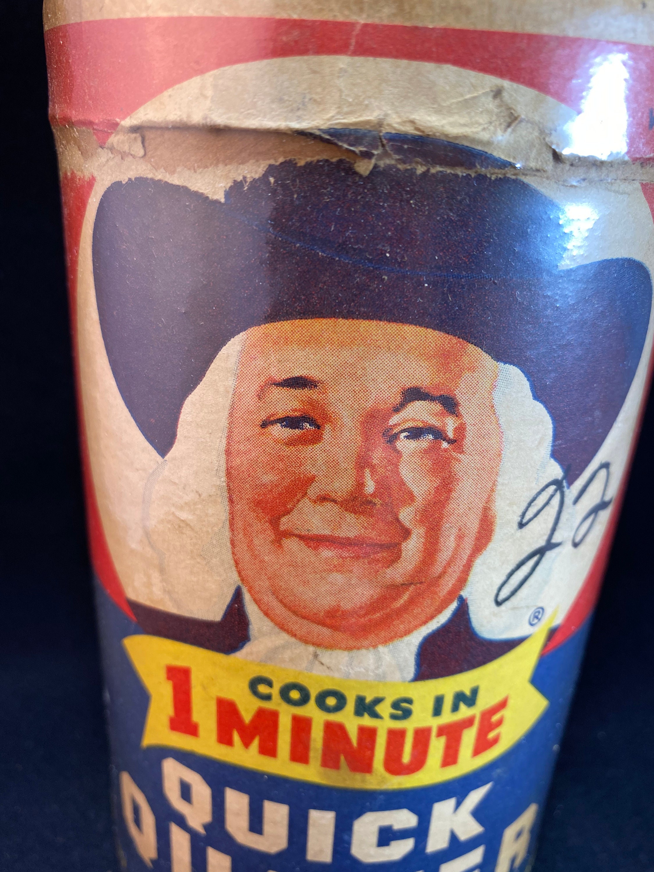 Vintage Quaker Oats Round Cardboard Box 1 Lb. | Etsy