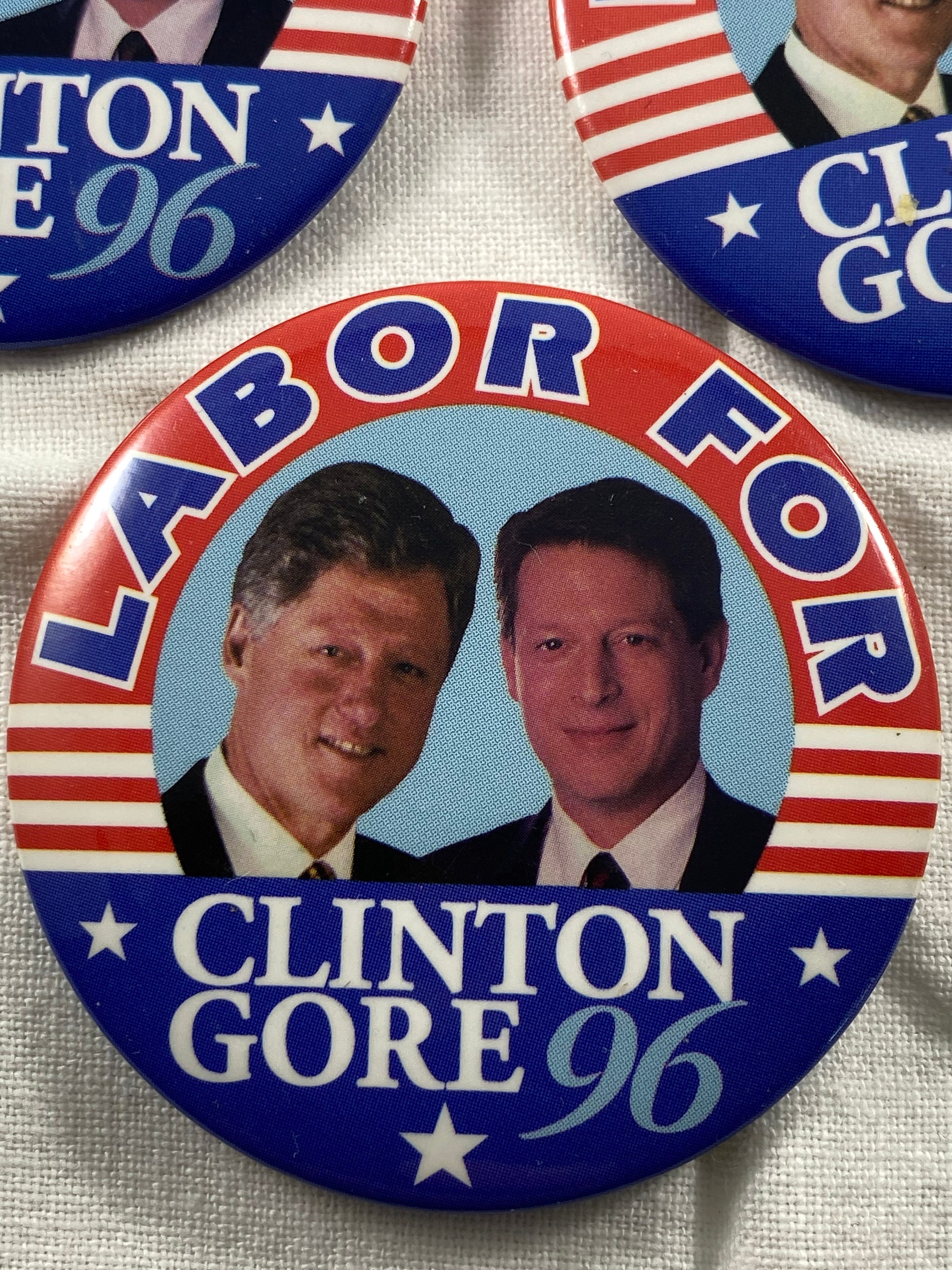 Labor for Clinton Gore Campaign Button - Etsy