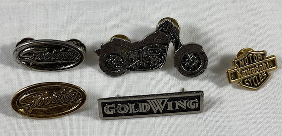 Harley Goldwing Kawasaki Sportster Pins Lot Of 6 - Gem